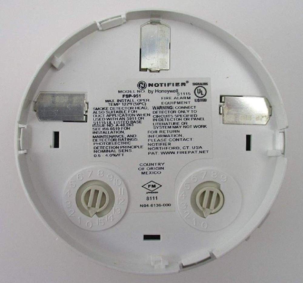 Notifier FSP-951 Smoke Detector - Intelligent Addressable Photo Detector; with Flashscan; White