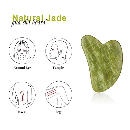 Women's Beauty Tools Jade Roller Two Piece Set Natural Jade For Face - Reduce Wrinkles and Age Puffy Eyes, Firms Skin
