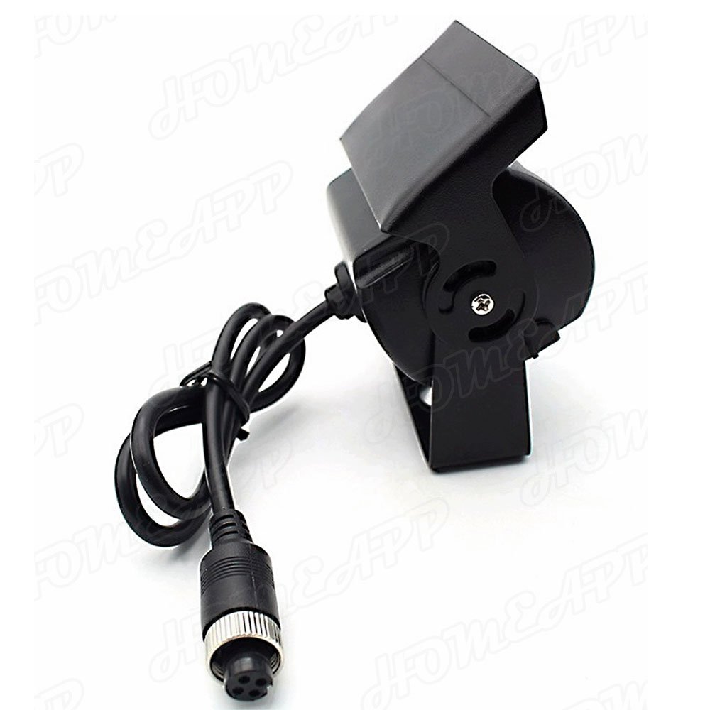 4 Pin Vehicle Backup Camera 12V-24V,18 LED IR Night Vision CCD Car Rear View Parking Reverse Camera + 4Pin Connector 15m/50ft Extension Cable for Bus Truck Camper Lorry Heavy Duty Motorhome