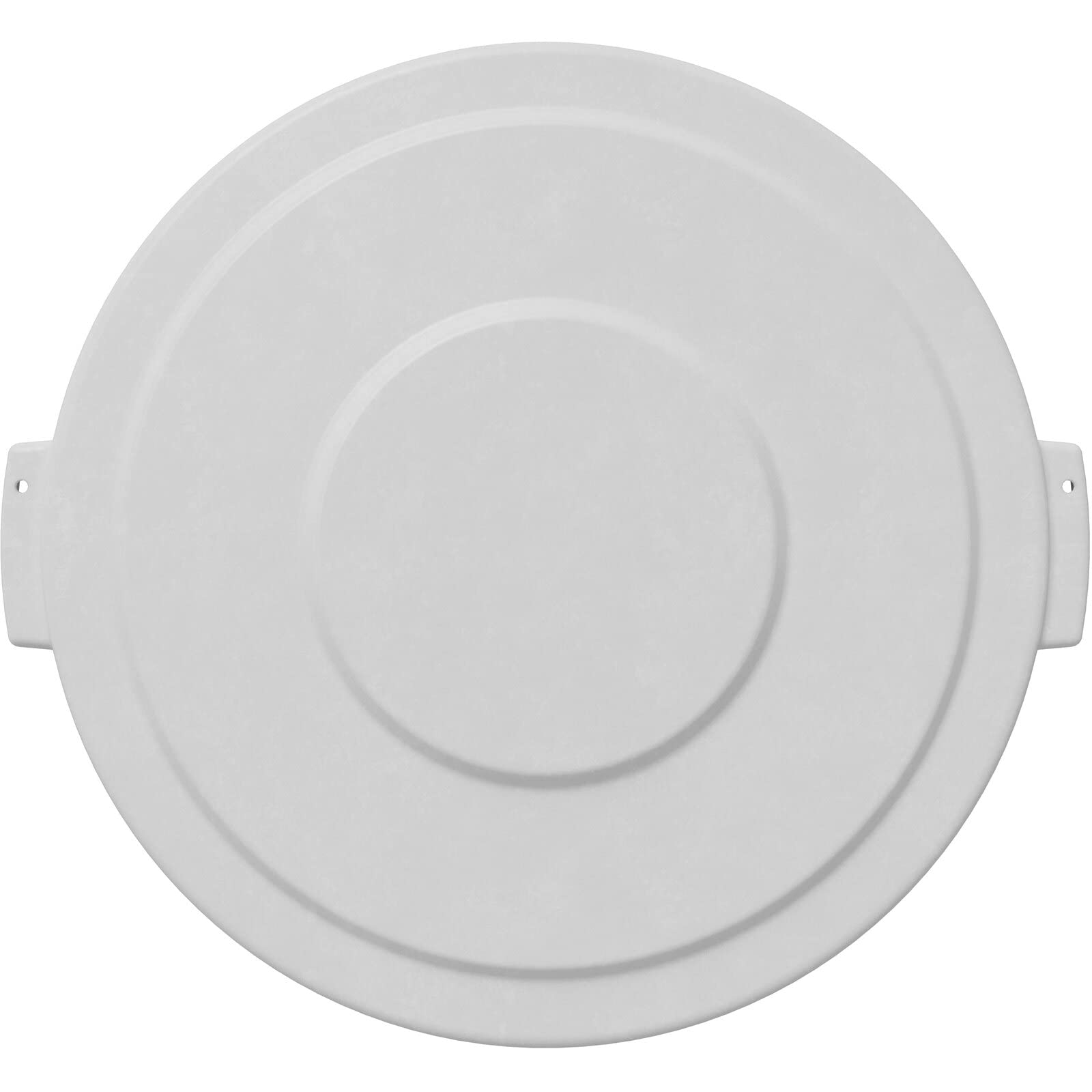 SPARTA Bronco Waste Container Trash Can Lid, Round Trash Bin for Disposal, 32 Gallons, White