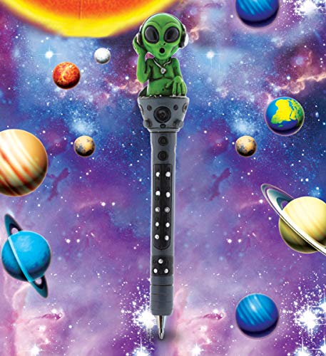 Planet Pens Alien DJ Novelty Pen - Fun and Unique Kids and Adults Ballpoint Pen, Cute Science Fiction Space Writing Pen Instrument For School & Office Desk Decor