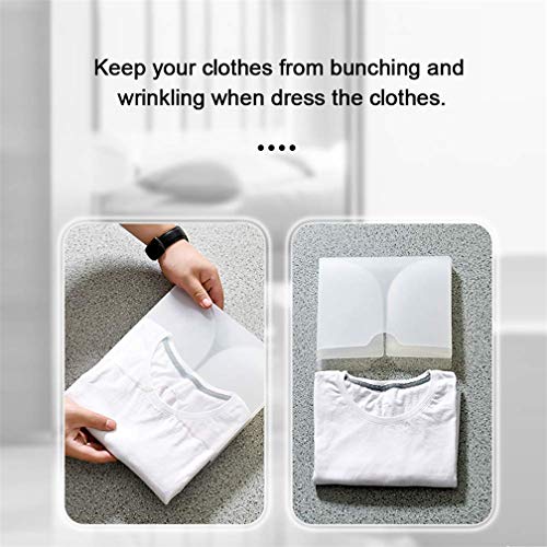 Multipurpose Clothes Folding Board, Shirt Sweater Coat Trousers Clothing Organizer Wardrobe Quick Storage Board, 2-Size Durable Plastic Home Flipfold Laundry Folder Board 5-Pack (L)