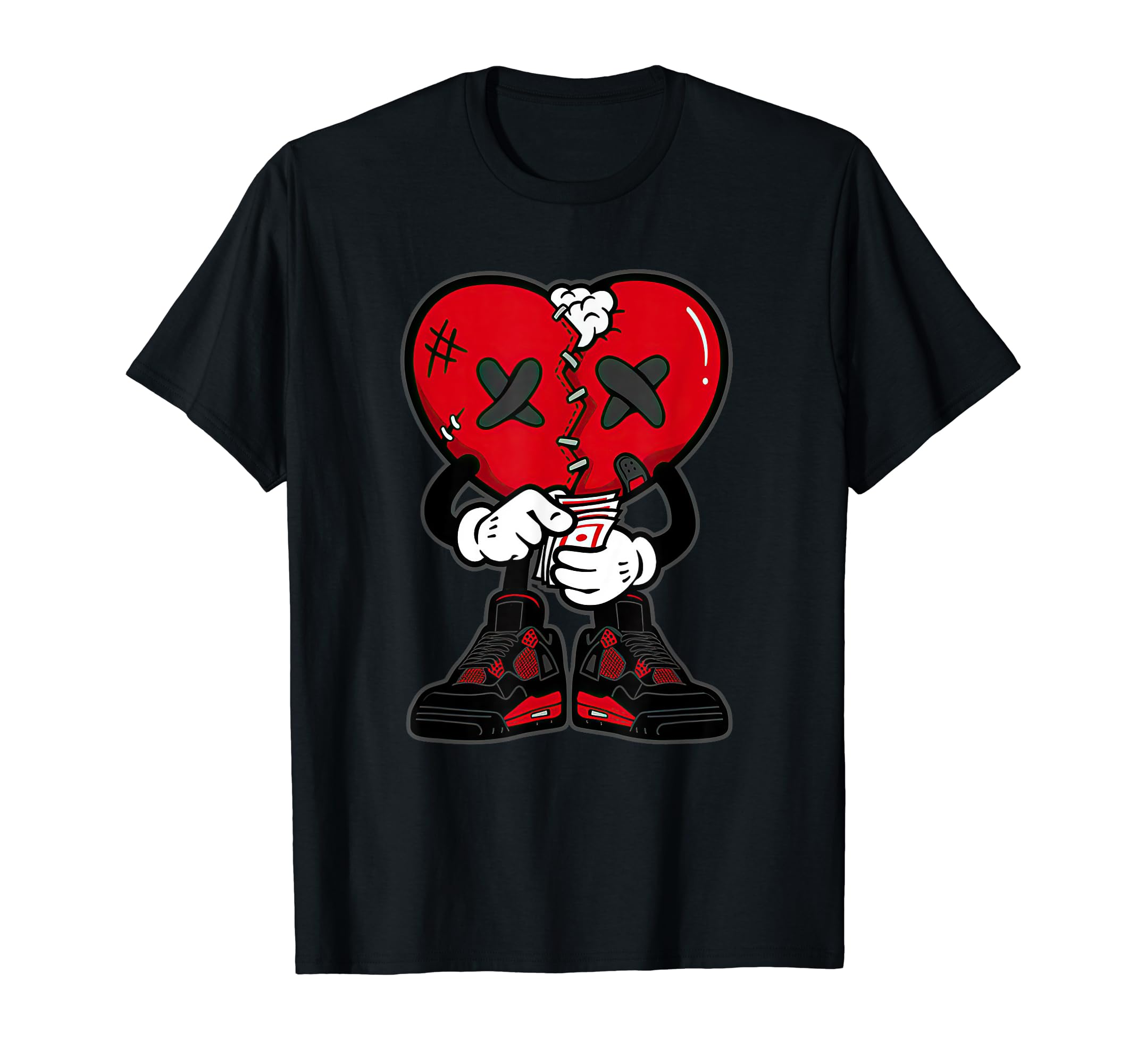 4 Red Thunder Tee Shoes Heartbreak Cry Red Thunder 4s T-Shirt
