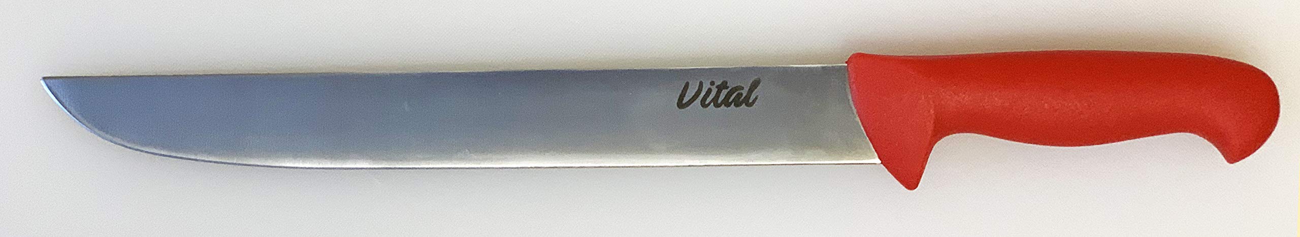 VITAL PROVISIONS Professional Butcher Knife 12 Inch High Carbon Stainless Steel Butcher Knife