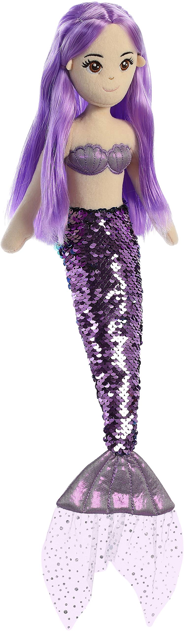 Aurora® Enchanting Sea Sparkles™ Sequin Sparkles™ Jenna Stuffed Doll - Imaginative Play - Magical Companions - Green 18 Inches