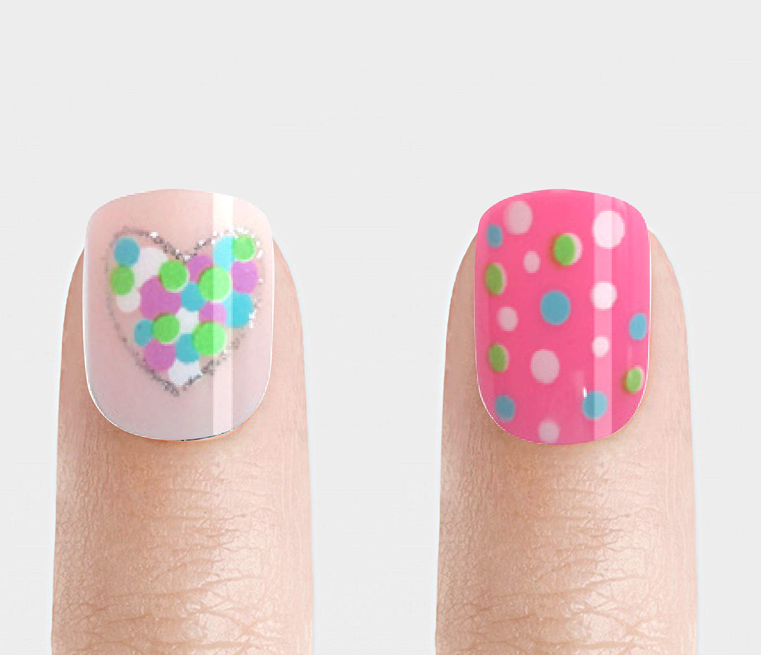 Vivace 4Pack 48Tips Color Changing Under Sun Fake Nails, Artificial Preglued Junior Sticker Nails 11461 etc (Sun 1)