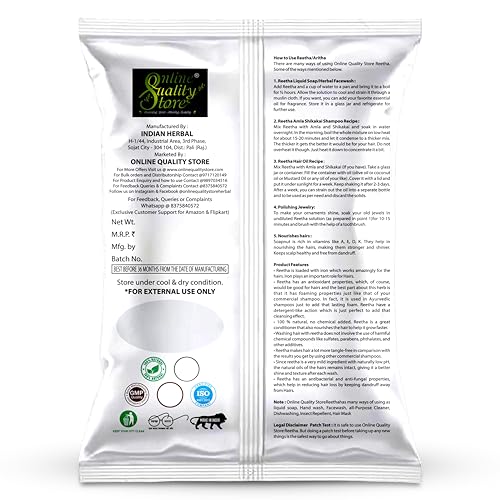 Online Quality Store Reetha Amla Shikakai (Raw Form) Combo Pack, 300 g (Pack of 3)