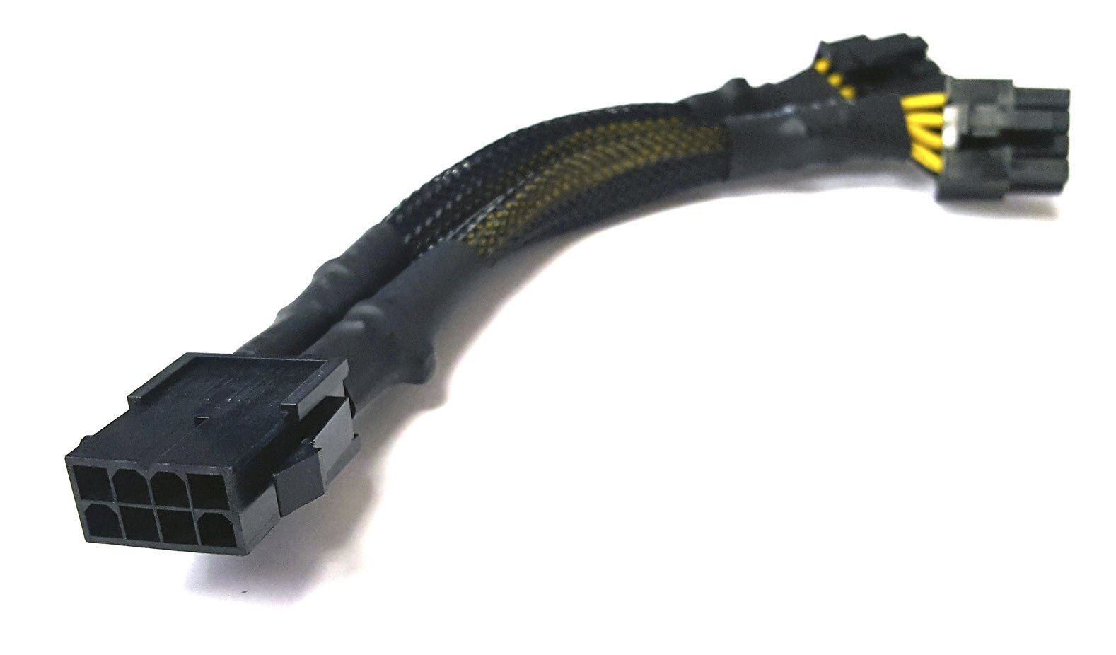 AYA 7" (7-inch) 8-Pin EPS-12V Male to Dual 8-Pin EPS-12V Female Y Splitter Cable 18AWG