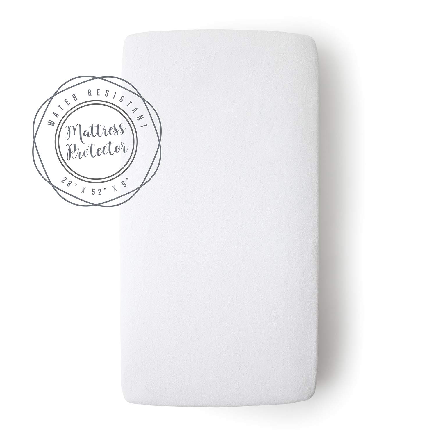 JumpOff Jo - Terry Cotton Crib Mattress Protector for Baby Crib White