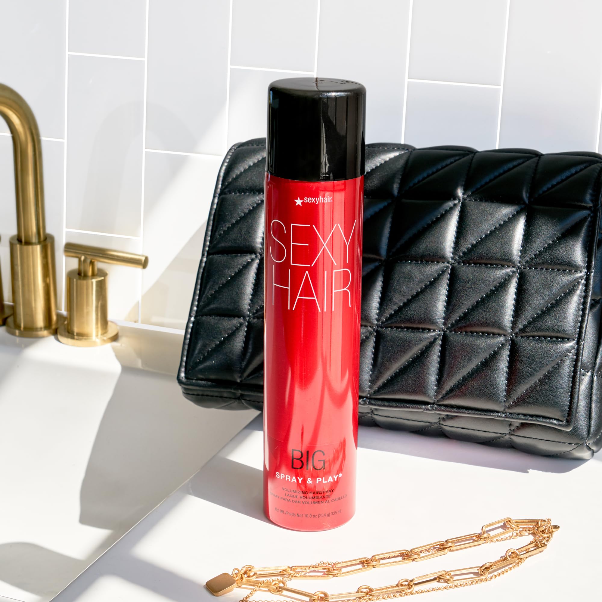 SexyHair Big Spray & Play Volumizing Hairspray | Hold and Shine | Up to 72 Hour Humidity Resistance | All Hair Types