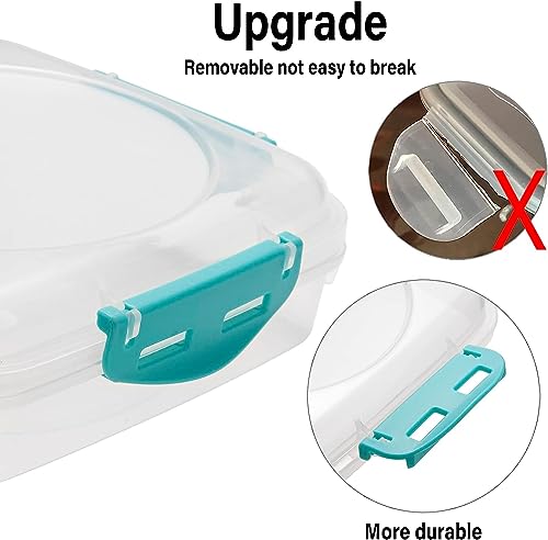 3 PCS Sandwich Containers - 100% Airtight & BPA-Free & Microwave and Dishwasher Safe Kitchen Storage Containers with Upgraded Snaps, Included 3 Different Color Sandwich Containers for Lunch Boxes