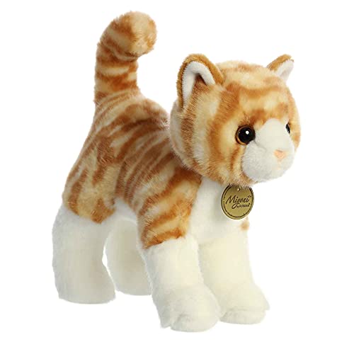 AuroraÂź Realistic MiyoniÂź Orange Tabby Cat Stuffed Animal - Lifelike Detail - Cherished Companionship - Orange 10 Inches