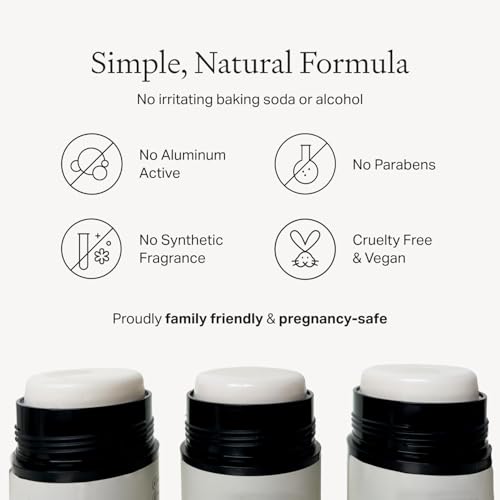 Each & Every All Natural Deodorant for Women & Men - Sensitive Skin, Plant-Based, Baking Soda & Aluminum-Free Deodorant - Clean Long Lasting 24 Hr Odor Control - Lavender & Lemon Travel Size, 2.5oz