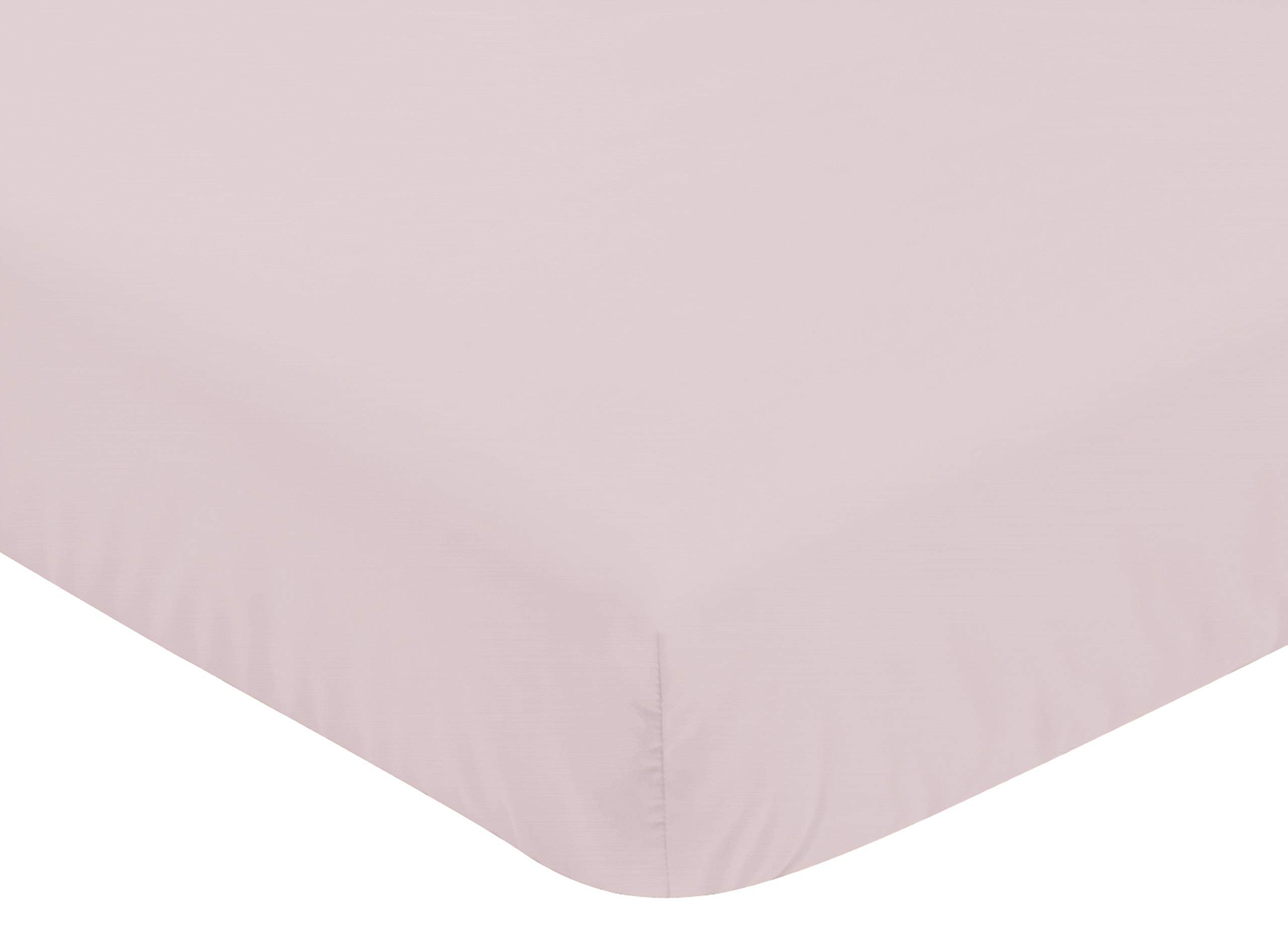 Sweet Jojo Designs Mauve Girl Fitted Crib Sheet Baby or Toddler Bed Nursery - Solid Color Pink Cotton for Boho Desert Sun Mountain Collection
