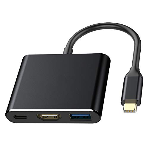 XUNMAIFHB Portable Docking Station,USB 3.1 to HDMI Type-C to HDMI+3.0 HUB HD Cable with Power Supply Power Delivery+HDTV+USB 3.0 Fast Transmission