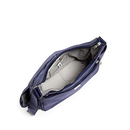 Baggallini Essential Hobo Crossbody Bag for Women - Built-in RFID Card Holder - Hobo Travel Bag with Luggage Sleeve