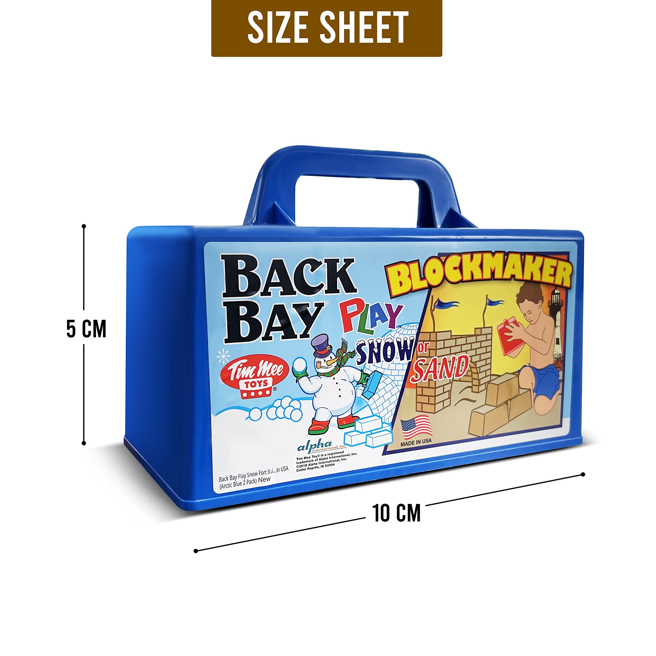 Back Bay Play Sand Castle Block Maker Beach Toys - Sand & Snow Molds Fort Building Sets for Kids - All Ages -Indoor/Outdoor Made in USA (Arctic Blue 2 Pack)