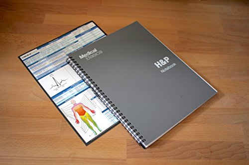 H&P notebook Plus 8.5"x10" (Large Print) - Medical History and Physical notebook, 70 medical templates with perforations