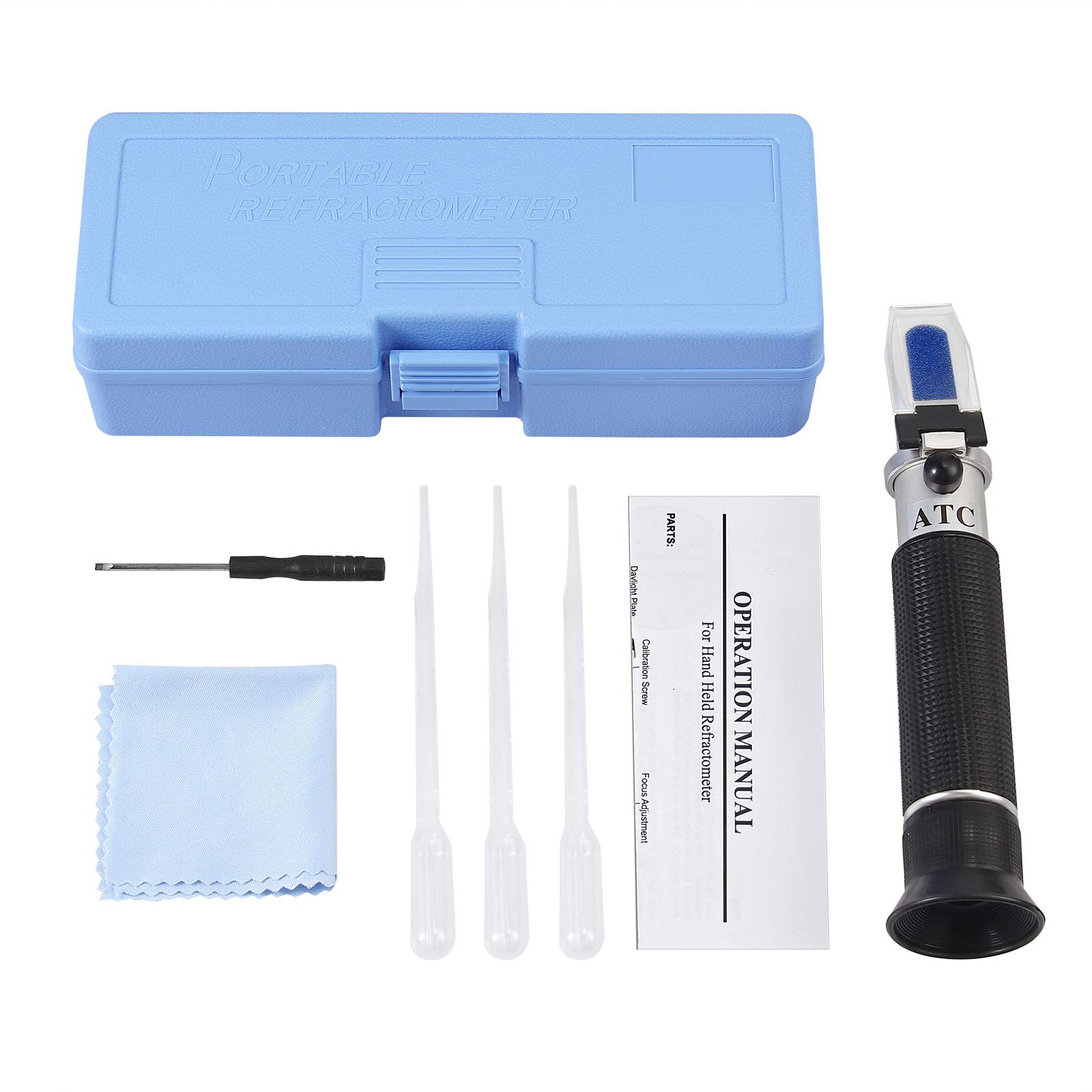 AUTOUTLET Alcohol Refractometer with ATC 0-80% Vinometer Alcohol Tester - Accurately Measure ABV, Alcohol Volume Percent for Spirits, Liquor, Distilled Beverages, and Homebrewing