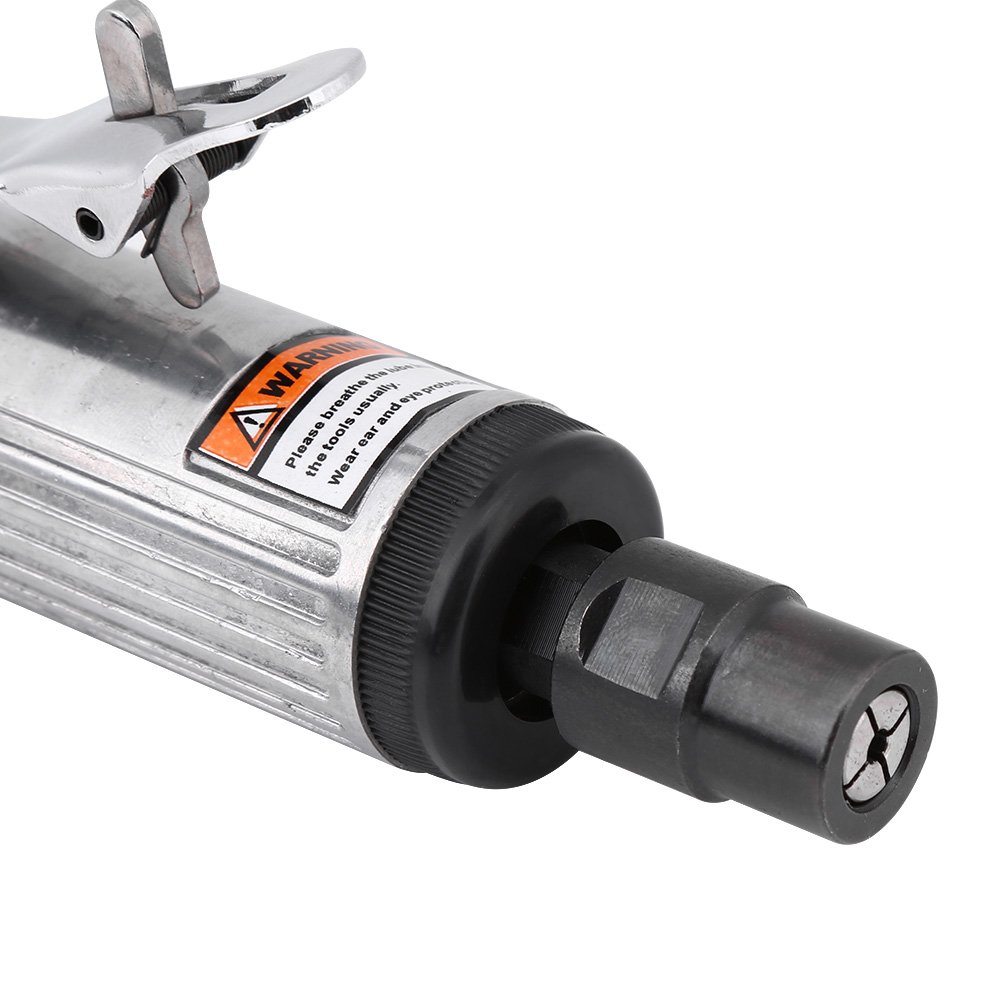 Acouto 1/4" Pneumatic Die Grinder 90PSI Pneumatic Air Die Grinder Grinding Kit Polishing Engraving Tool