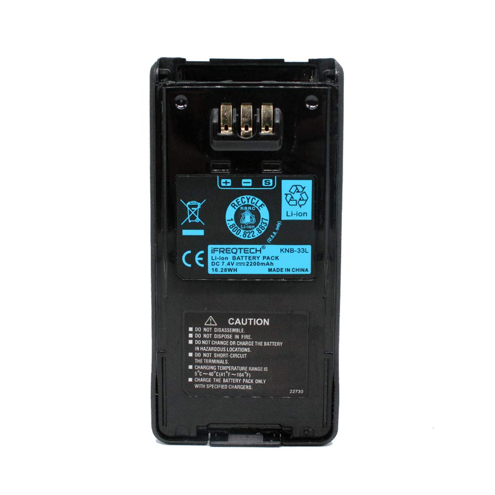 IFREQTECH KNB-33L 2200mAh Replacement Battery Compatible for TK-2180 TK-3180 TK-5410 TK- 5210 TK-5310 NX410 NX411 Radio-Replacement KNB-33L KNB-41NC Battery