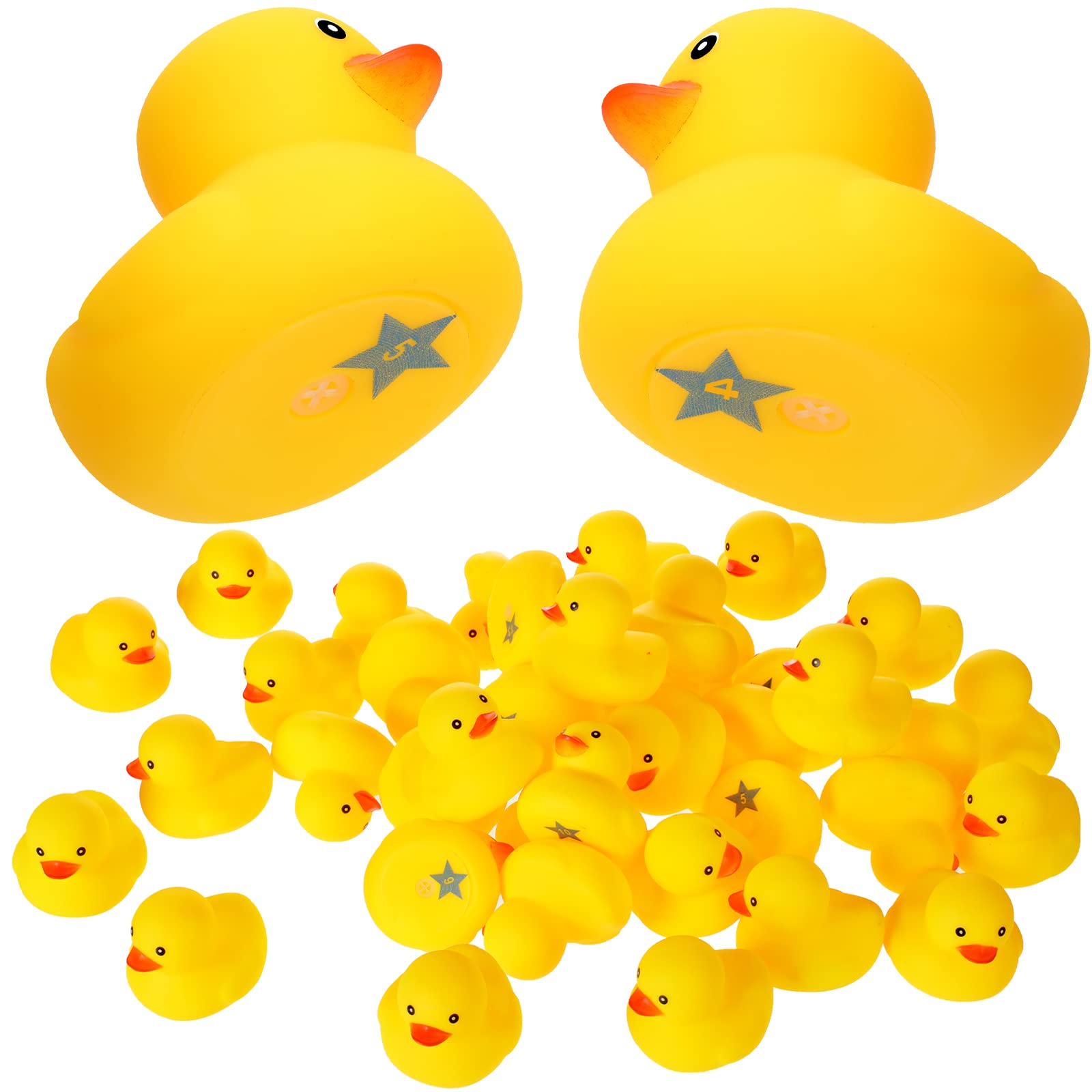 40 Rubber Ducks with Numbers Duck Game Outdoor Memory Game Carnival Duck Party Game Baby Shower Educational Learning Toys for Preschoolers Develops Number Recognition