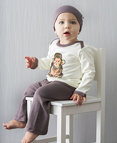 Babysoy Modern Single Knot Hat Beanie - Cotton Rayon from Bamboo Baby Cap (6-12 Months, Acorn)
