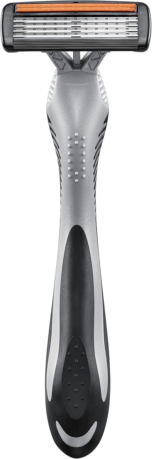 BIC Flex 4 Hybrid Disposable Men's 5-Blade Razors with Moveable Blades for a Clean and Close Shave, Pack of 6