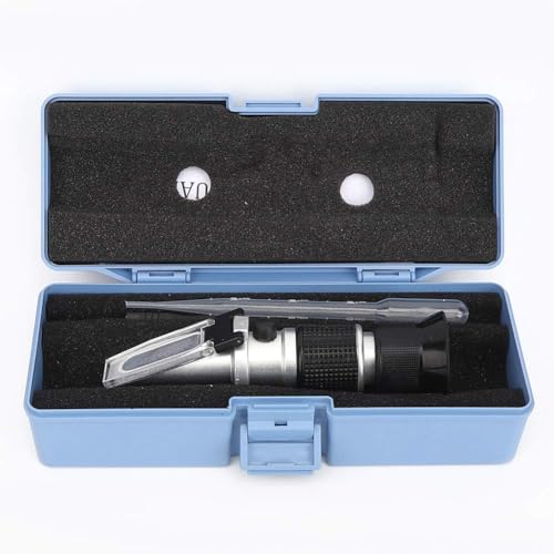 Agatige Portable Refractometer, 0-90% Digital Brix Refractometer Sugar Content Hydrometer Automatic Temperature Compensation Grape Wine Extractor Tester Machine for Honey, Maple Syrup