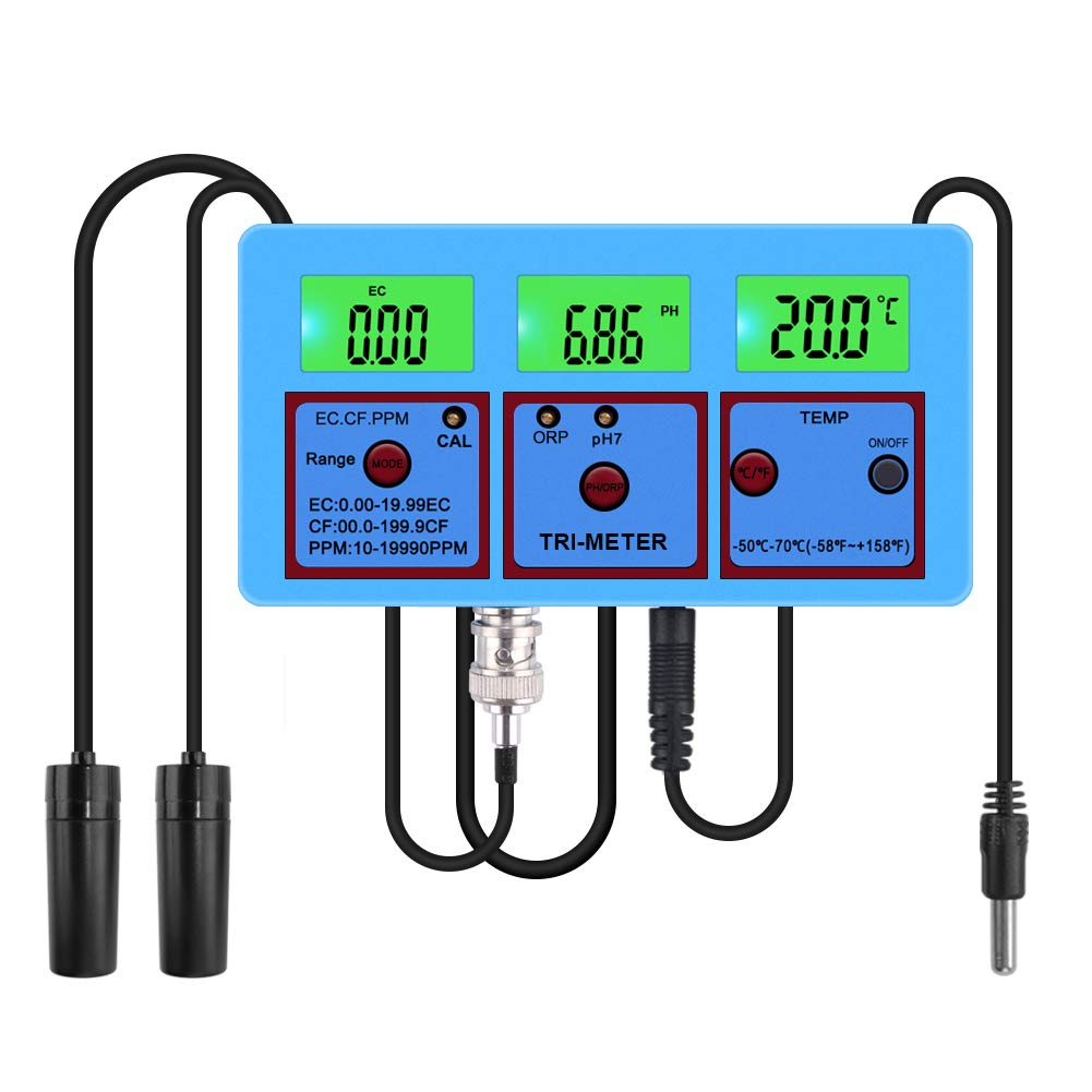 YIFAN Water Quality Tester, 6 in1 Multi-Parameter Water Testing Meter Digital LCD Multi-Function Water Quality Monitor pH/ORP/EC/CF/TDS(PPM) / Temp Analyzer