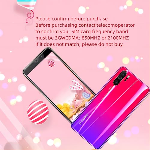 aderroo Unlocked Cell Phone,Y99 Android Smartphone, 5.72-inch IPS Full-Screen,Dual SIM Card,1GB RAM 8GB ROM,Only Supports Dual SIM Card Frequency Band of 3GWCDMA :850/2100MHZ(red)