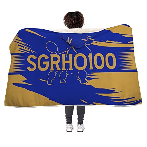 Bad Bananas BBGreek Sigma Gamma Rho Centennial Official Vendor - Sherpa Lined Hooded Blanket - SGRHO100 Poodle - Sorority Paraphernalia
