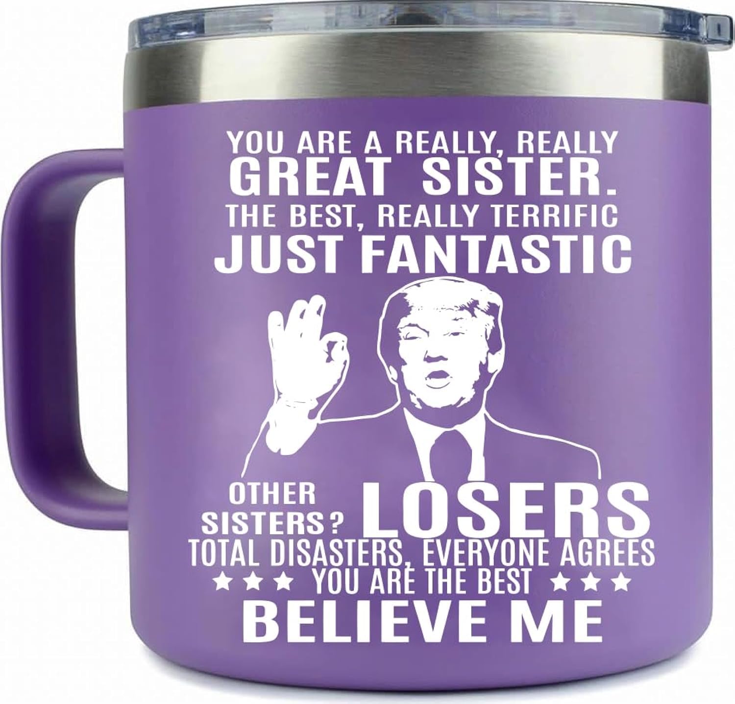 Angie's Box 14Oz Cup - Funny Sister Gifts from sisters - Gifts for Sister - Fun Sister Gifts from Brother - Sister Birthday Gift for Her - Fun Sister Tumbler for Her