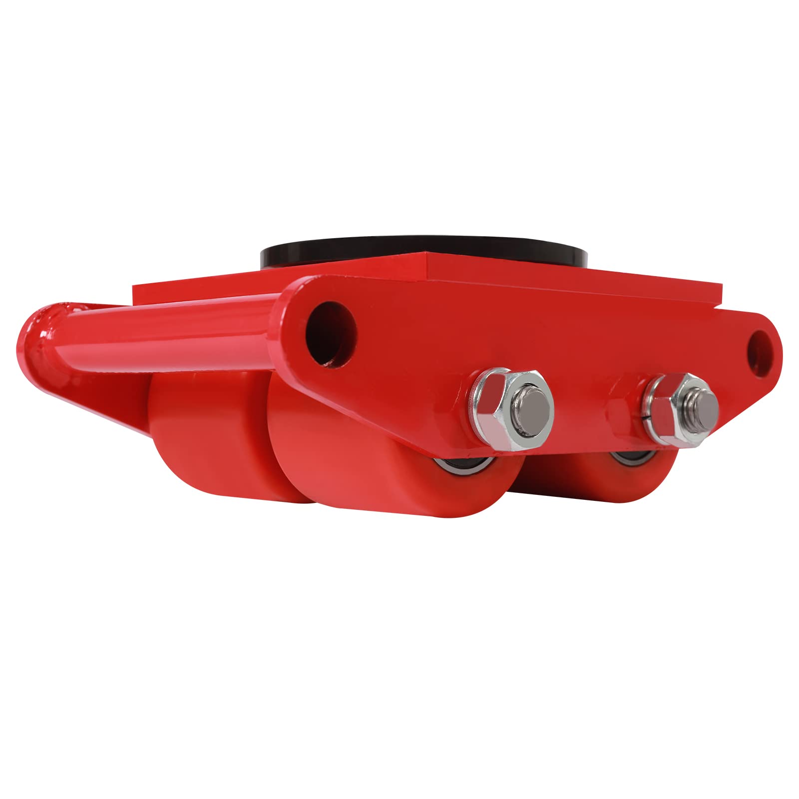 4pcs Machinery Mover with 2 Handles, 6T Machinery Skate Dolly, 13200lbs Machinery Moving Skate, Machinery Mover Skate w/ 360° Rotation Cap and 4 Rollers, Heavy Duty Industrial Moving Equipment, Red