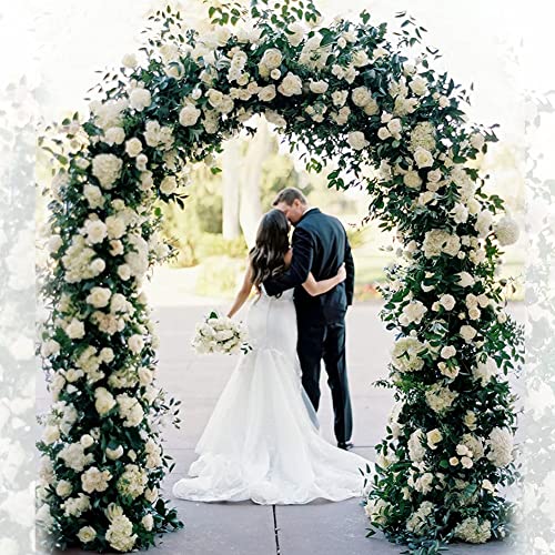 7.2/7.5ft Garden Arch Arbour Plant Support Archway Rose Arches Frame Strong Stable Wedding Arch Free Standing 3.9-9.8ft Wide Metal Trellis Arbor,Strong Weather Resistant Assemble Freely (Color : Gree