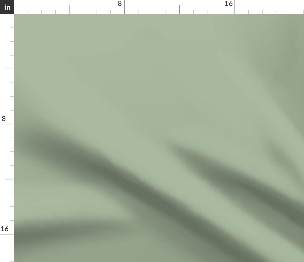Spoonflower Fabric - Sage Green Solid Farmhouse Woodland Neutral Earth Tone Printed on Petal Signature Cotton Fabric by The Yard - Sewing Quilting Apparel Crafts Decor
