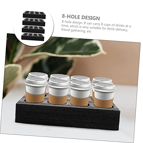 4pcs Milk Tea Cup Holder Disposable Cup Disposable Trays Coffee Tray Beverage Carrier Take Out Drink Carrier Drink Takeout Holder Outdoor Cup Trays Takeout Coffee Cup re-usable