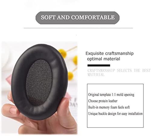 Adhiper Earpad Replacement WH-1000XM3 Earmuffs Ear Pads and Repair Part is Compatible for Sony WH-1000XM3 Wireless Noise-Canceling Over-Ear Headphones (Black)
