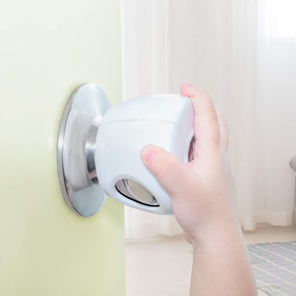 SHINY HANDLES Door Knob Covers Babyproof 2 Pack,Baby Safety Door Handle Covers,Door Knob Safety Cover for Toddlers