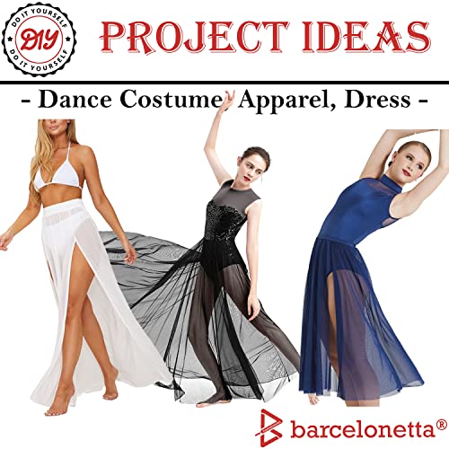 Power Mesh Fabric | 5 Yards Continuous | 60" Wide | 4-Way Stretch, 10% Spandex | Lightweight, Sheer (Scarlet)
