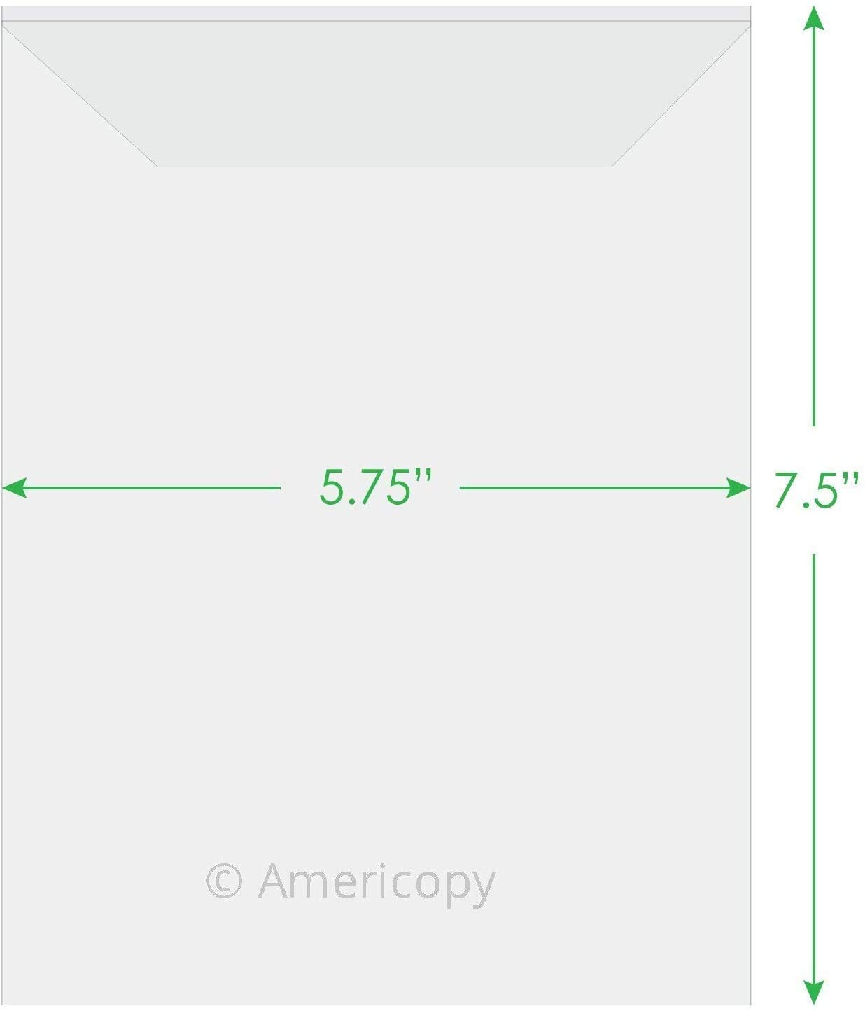 Americopy Clear CPP Die and Stamp Storage Pockets 5.75" x 7.25" - 50 Pieces
