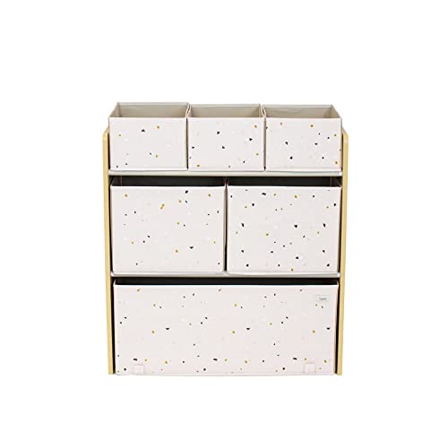 3 Sprouts Multi Bin Toy Organizer - Durable Kids Toy Storage Organizer with Bins - Toy Organizers and Storage Solution - Terrazzo Palest Pink