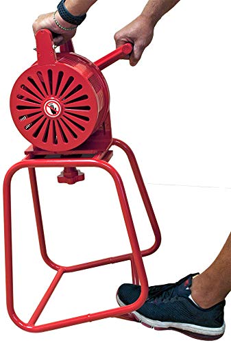 Vixen Horns Air Raid Hand Crank Siren, Loud Heavy Duty Tornado Siren with Rail Stand, Fire Air-raid Alarm, Warning Construction Air Horn VXS-1200MBR