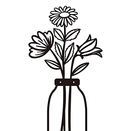 balikha Iron Flowers Ornament Qmetalart Hanging Decorations Vase Statue Figurines Modern Home Bathroom Garden Fence Decor Gift - 406x190x1.8mm