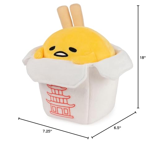 GUND Sanrio Gudetama The Lazy Egg Stuffed Animal, Gudetama Takeout Container Plush Toy for Ages 8 and Up, 9.5”