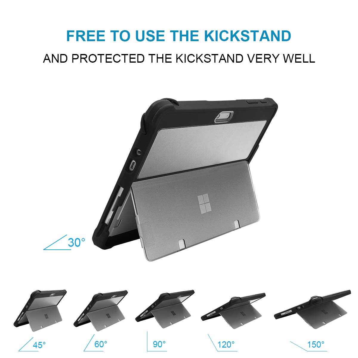 Youtec for Surface Go 3 Case Surface Go 2 Case, Surface Go Case, Shockproof Rugged Folio Surface Go 3/ Go 2/ Go Protective Case Cover Compatible with Microsoft Surface Go 2/ Go 3/ Go 10 inch Tablet