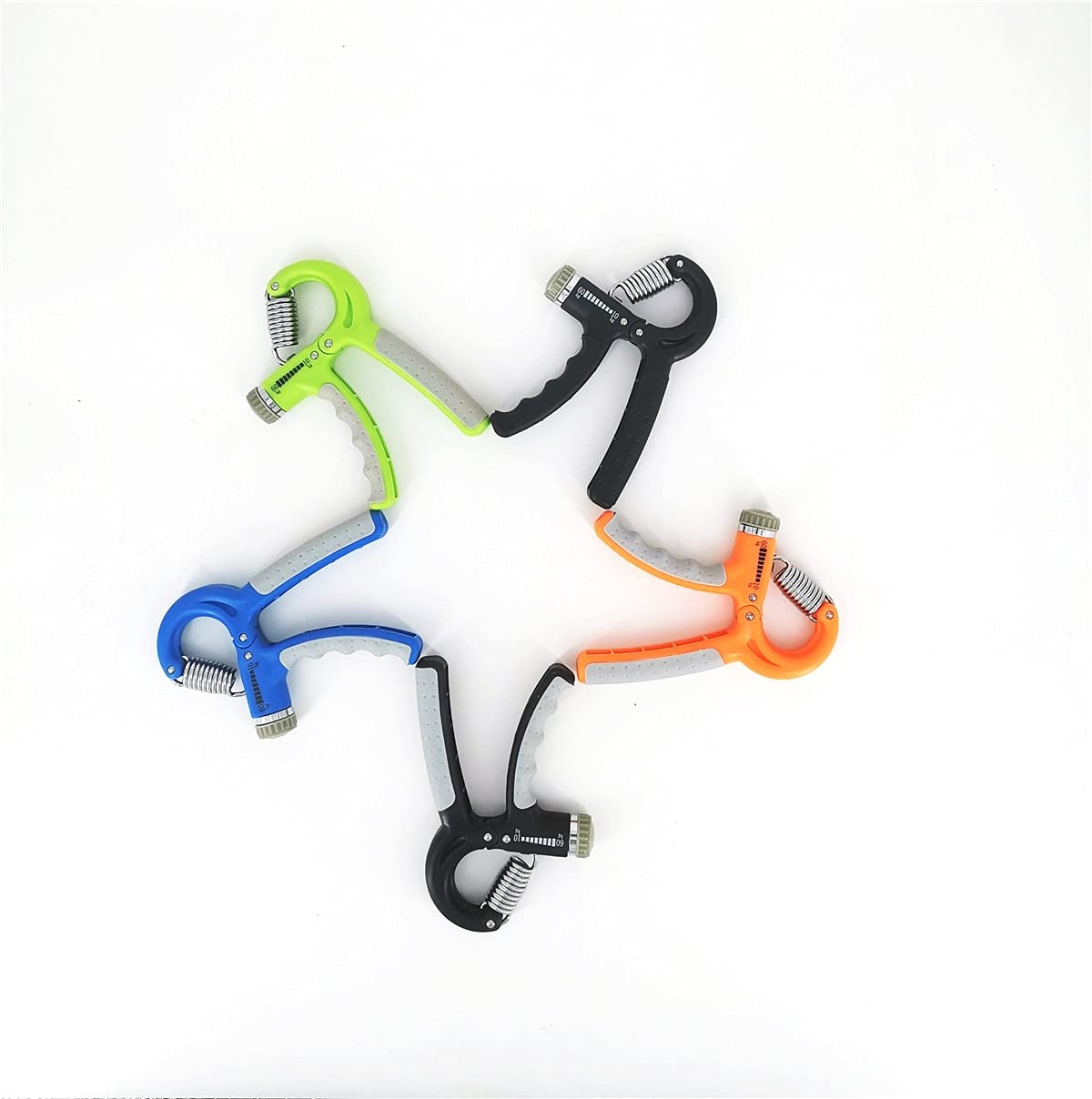 5-60Kg Adjustable Heavy Gripper Fitness Hand Exerciser Grip FatGrip Wrist Increase Strength Spring Finger Pinch Carpal Expander (Orange)