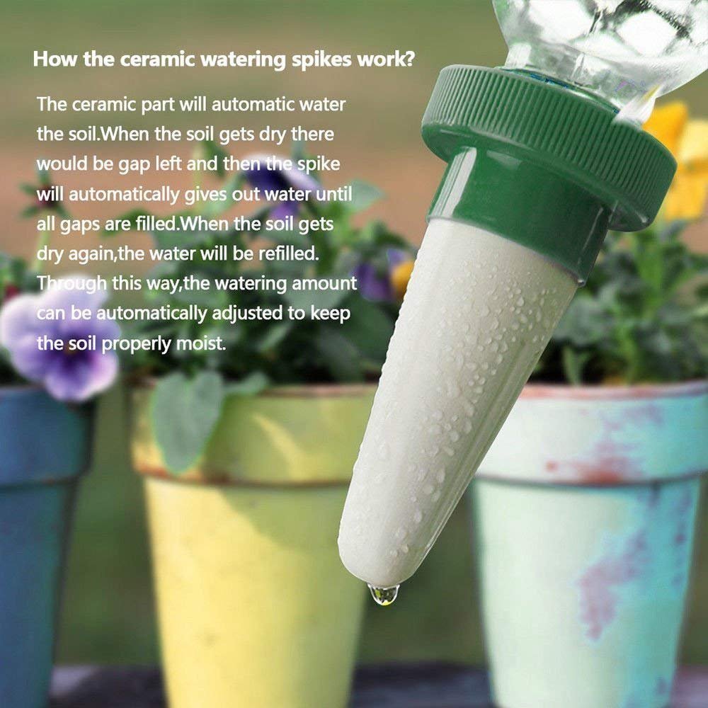 Poolan 15 Pack Vacation Plantes Waterer Self Watering Stakes Automatic Watering System, Plant Self Drip Irrigation Slow Release for Indoor or Outdoor Houseplants (15)