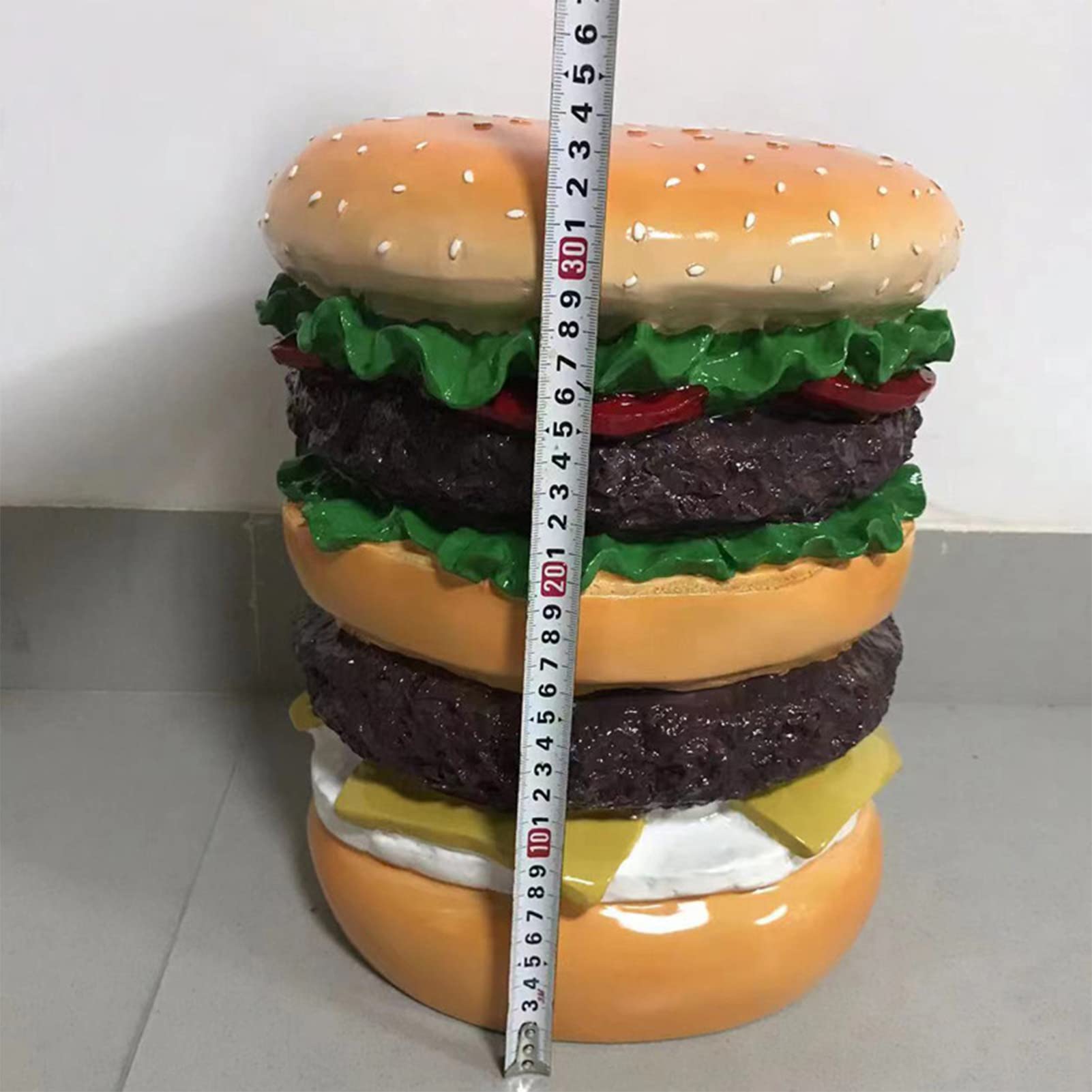 Mrisata Creative Small Stool Hamburger Shape Stool Corn Shape Stool Cute Stylish Hand Painted Shoe Changing Stool Foot Rest Stool for Kitchen for Living Room Bedroom Playroom