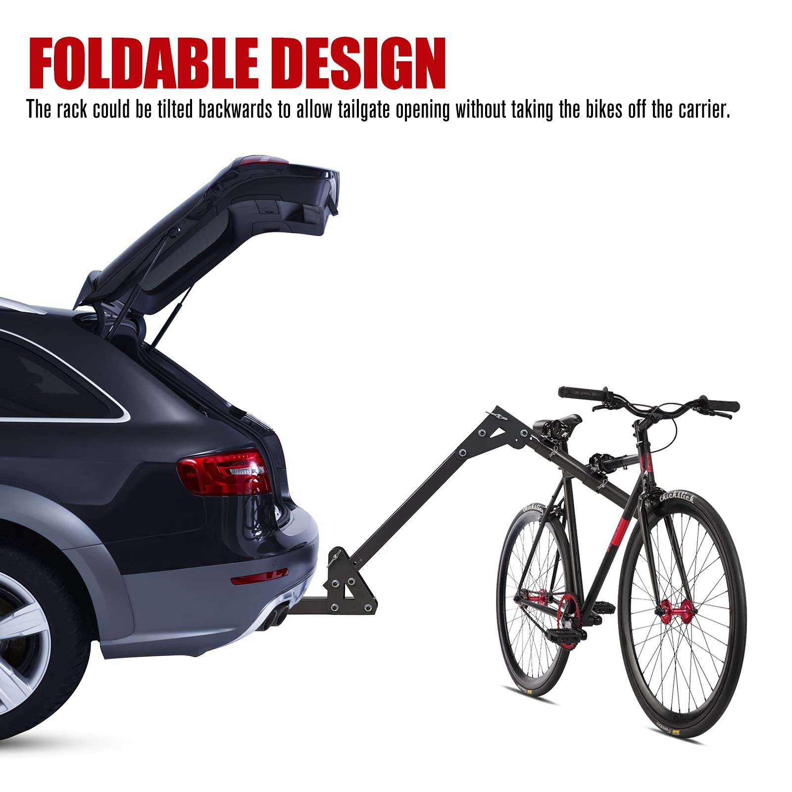 3-Bike Racks for 2 inch Hitch - Bicycle Carrier Racks Adjustable Cradles for All Bike with/Without Cross-Bar
